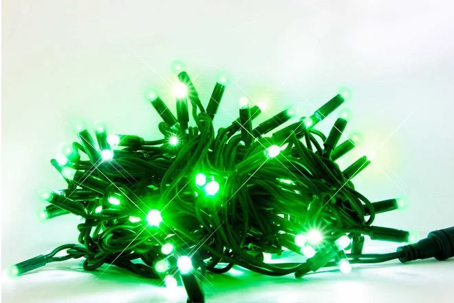 Serie led luz verde con starflash gama alta cable verde - Gran Navidad ...